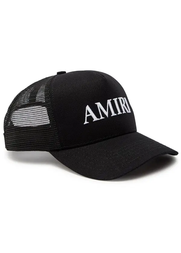 Amiri Canvas And Mesh Cap With Logo Embroidery - Black