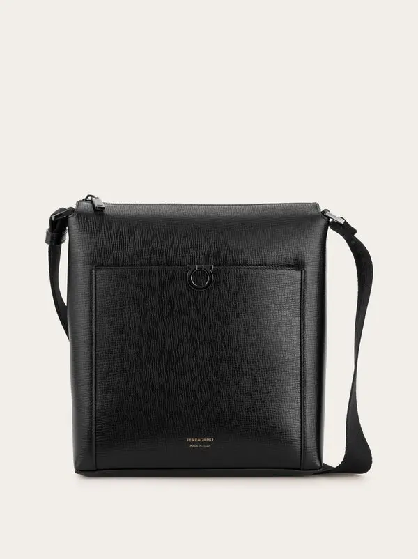 FERRAGAMO Gancini Crossbody Bag - Black