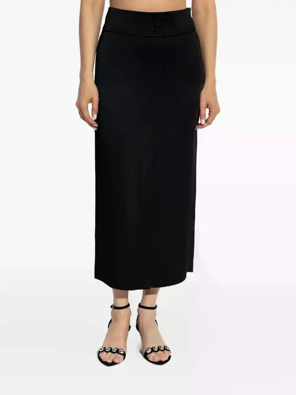 FORTE_FORTE High-waisted Midi Skirt