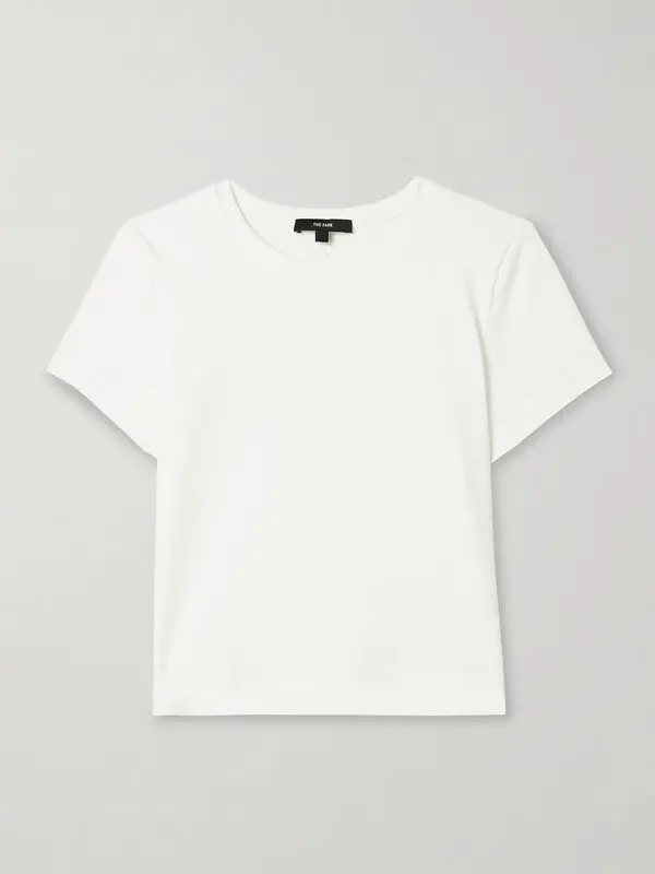 THE PARK Lia Cropped T-shirt - Neutrals