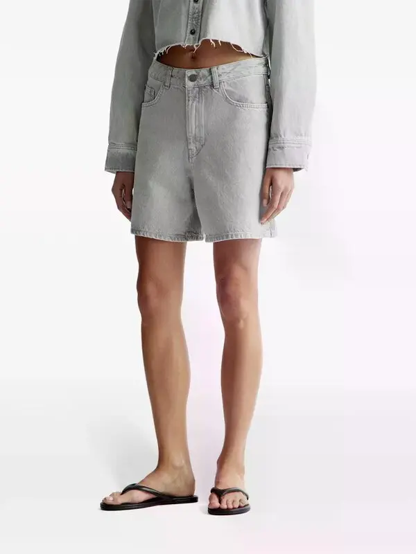 12 STOREEZ Logo-patch High-rise Denim Shorts