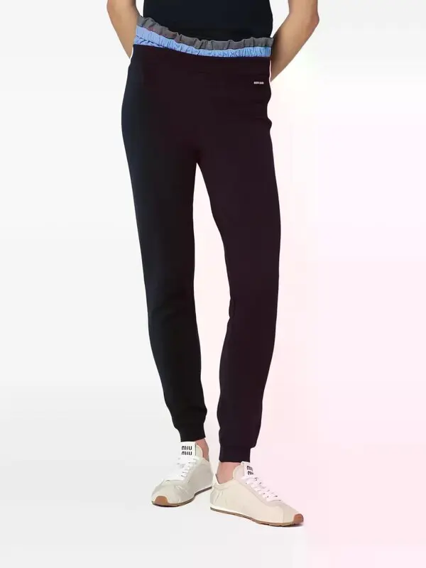 Miu Miu Side-stripe Trousers - Blue