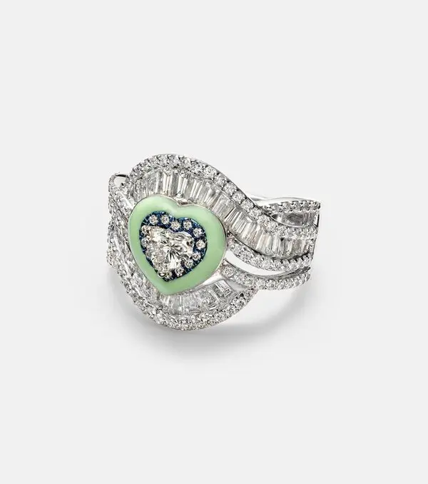 KAMYEN 18kt White Gold Ring With Diamonds - Silver