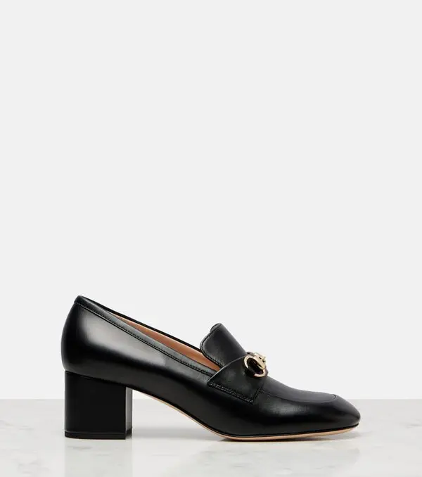 Gucci Lady Horsebit Leather Loafer Pumps