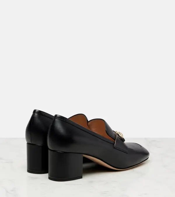 Gucci Lady Horsebit Leather Loafer Pumps