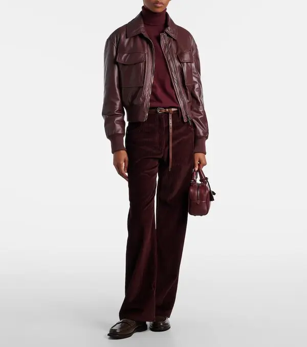 Brunello Cucinelli Monili Corduroy Straight Pants