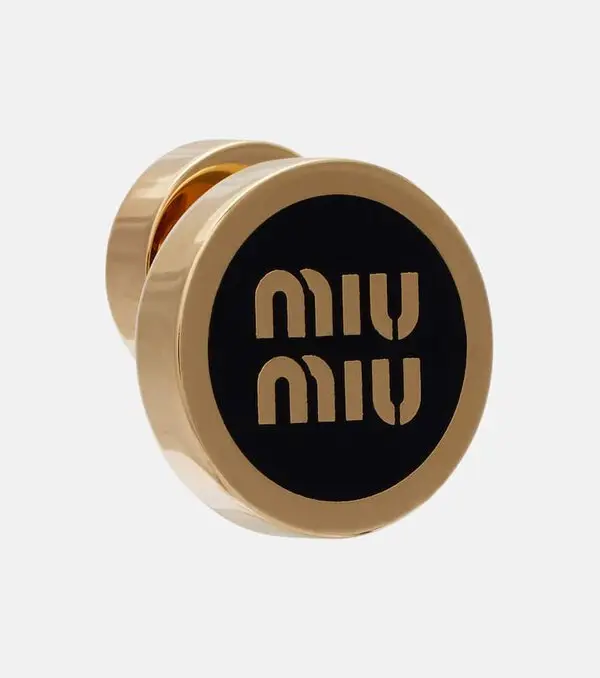Miu Miu Logo Stud Earrings