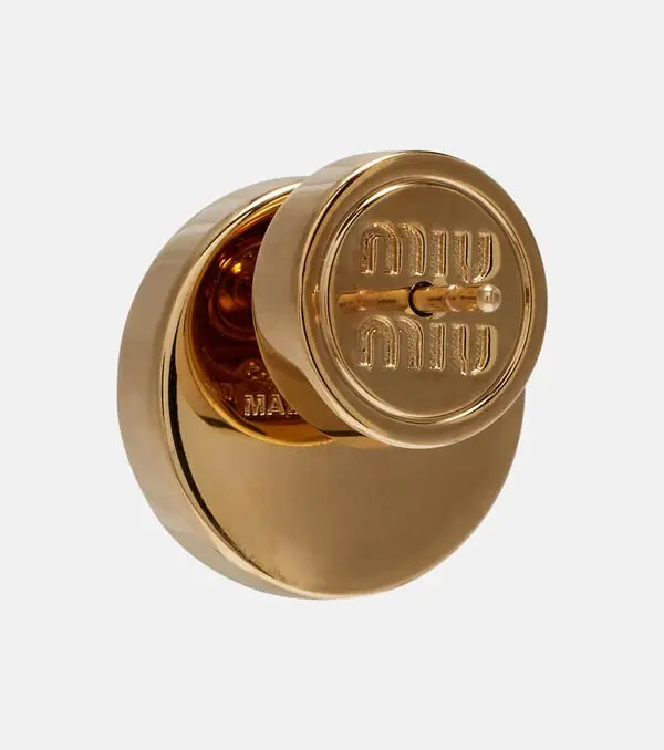 Miu Miu Logo Stud Earrings