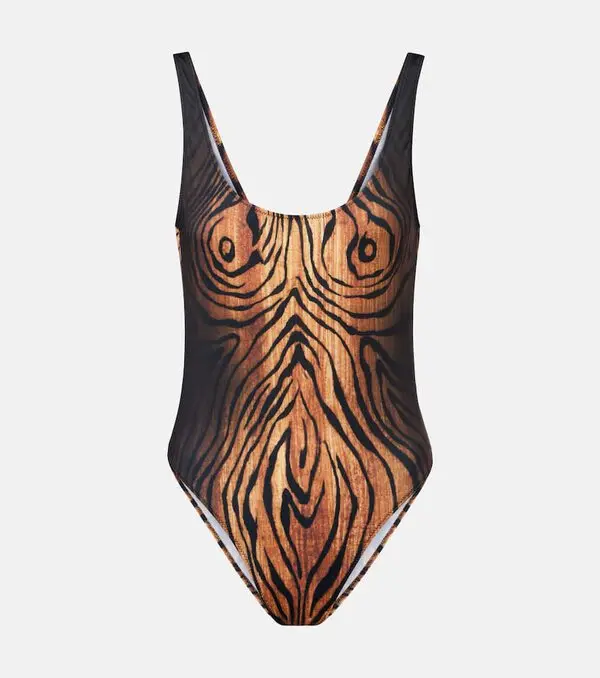 JEAN PAUL GAULTIER Trompe L’oeil One-piece Swimsuit - Multicoloured