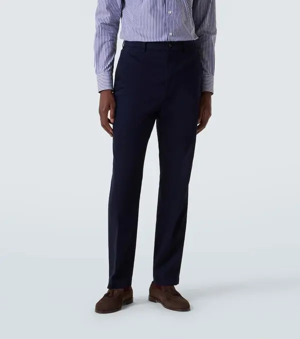 Dunhill Cotton-blend Tapered Trousers