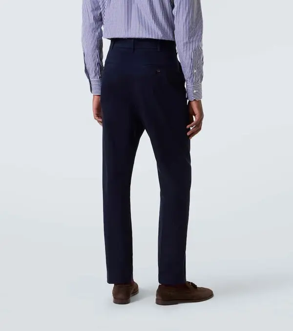 Dunhill Cotton-blend Tapered Trousers