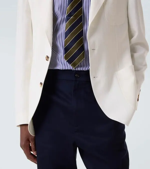 Dunhill Cotton-blend Tapered Trousers