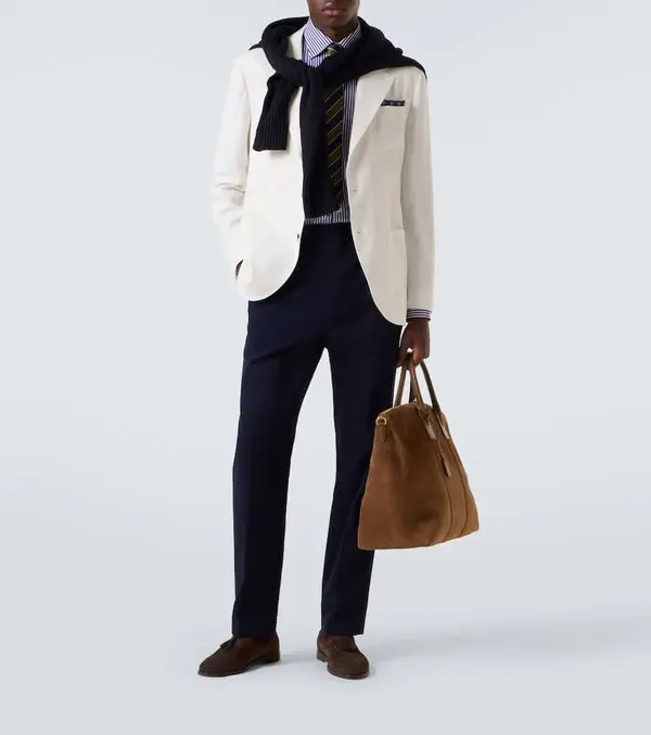 Dunhill Cotton-blend Tapered Trousers