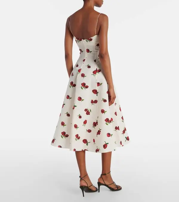 Khaite Isabella Printed Midi Dress