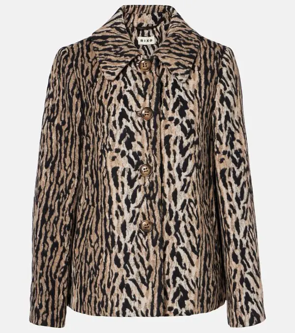 Rixo Leila Leopard-print Jacket
