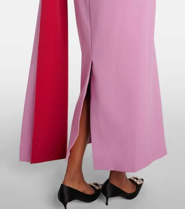 ROKSANDA Maite Caped Draped Midi Dress