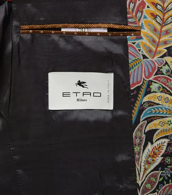 Etro Roma Printed Wool-blend Blazer