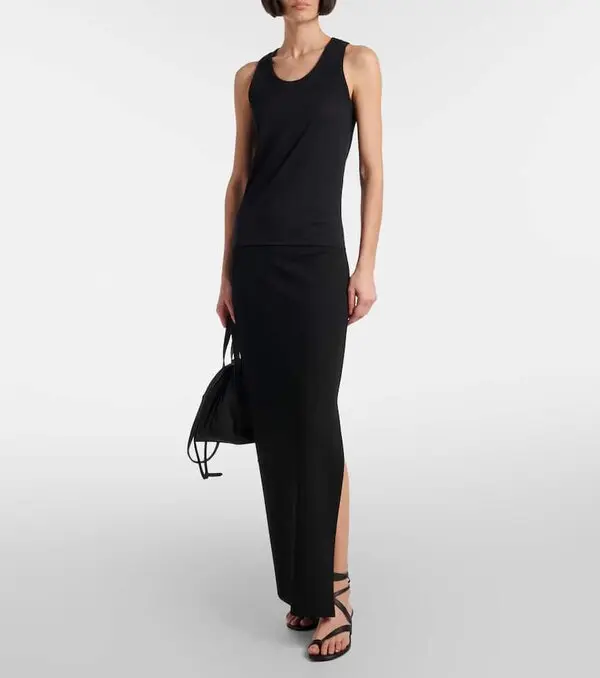Khaite Cotton-blend Jersey Tank Top