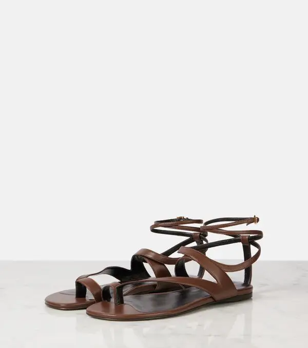 Khaite Aimee Leather Sandals