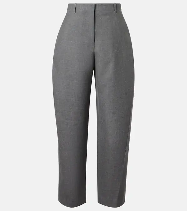 Givenchy Cocoon Wide-leg Wool Pants - Grey