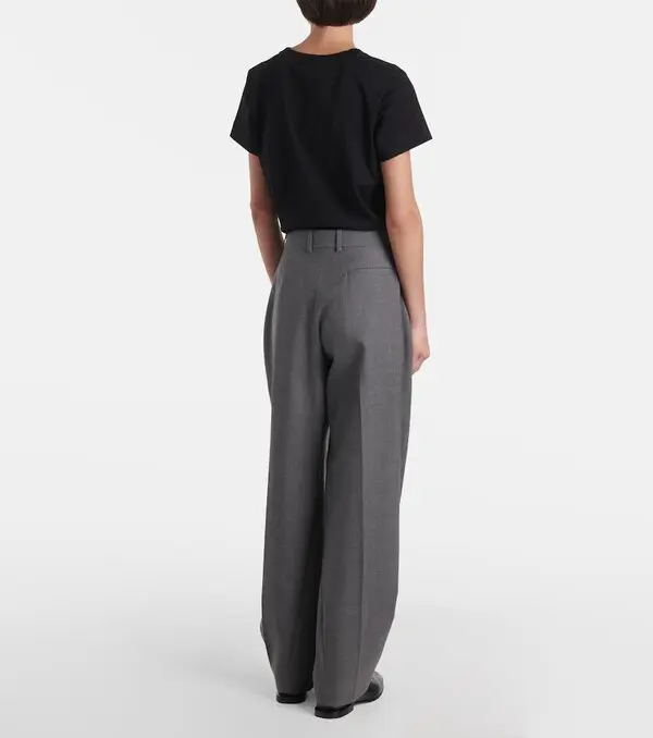 Givenchy Cocoon Wide-leg Wool Pants - Grey