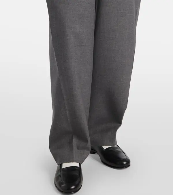 Givenchy Cocoon Wide-leg Wool Pants - Grey