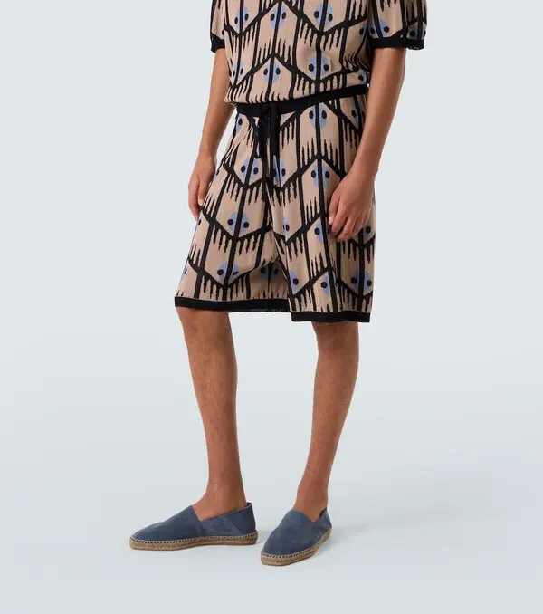 Commas Jacquard Shorts - Beige