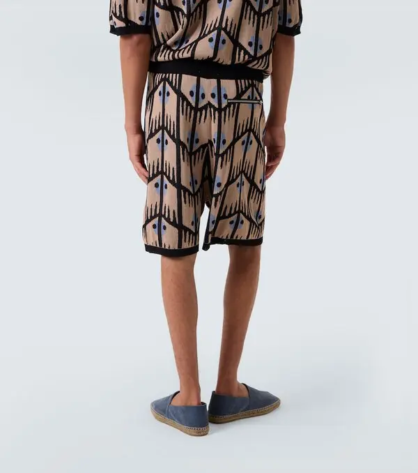 Commas Jacquard Shorts - Beige