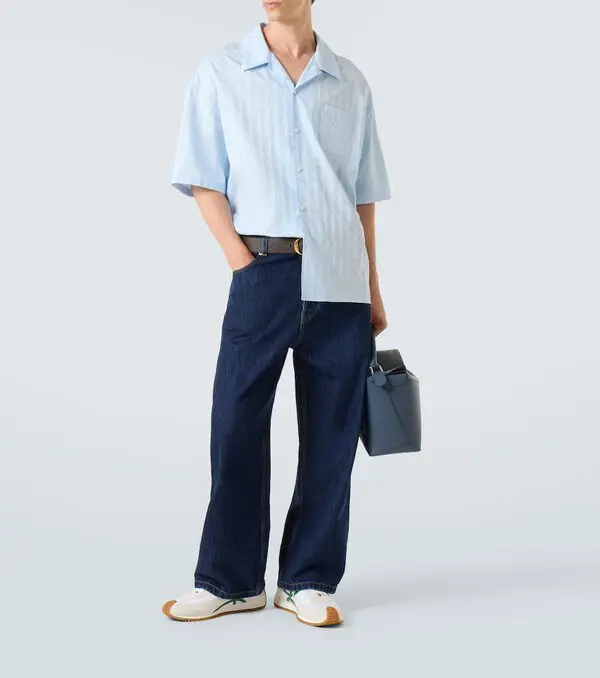 Loewe Mid-rise Barrel-leg Jeans - Blue