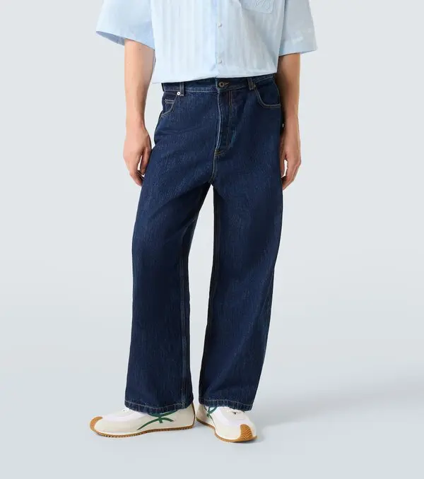 Loewe Mid-rise Barrel-leg Jeans - Blue