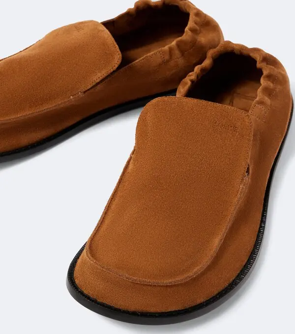 Loewe Flex Suede Loafers - Brown