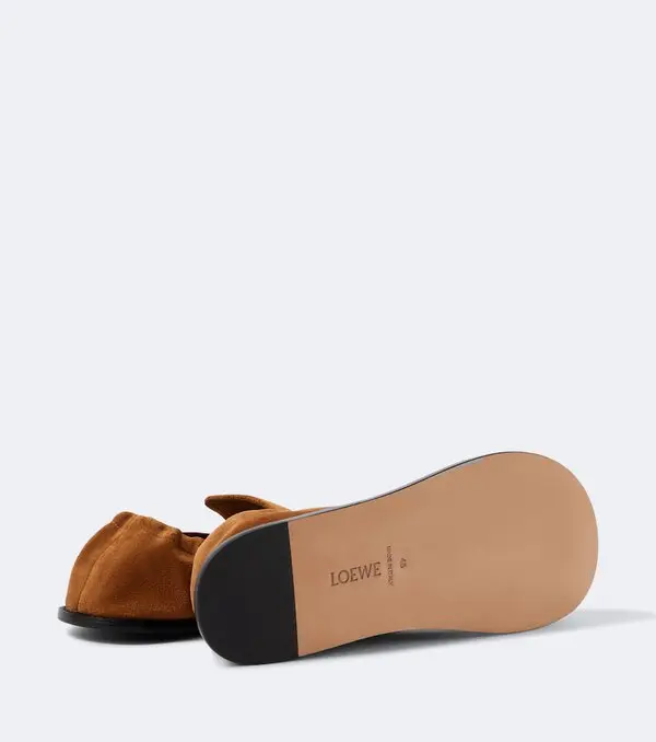 Loewe Flex Suede Loafers - Brown