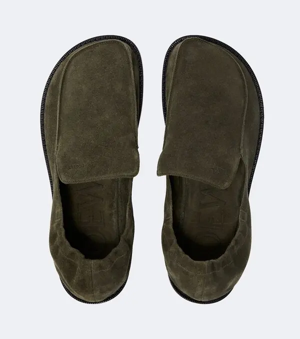 Loewe Flex Suede Loafers - Green
