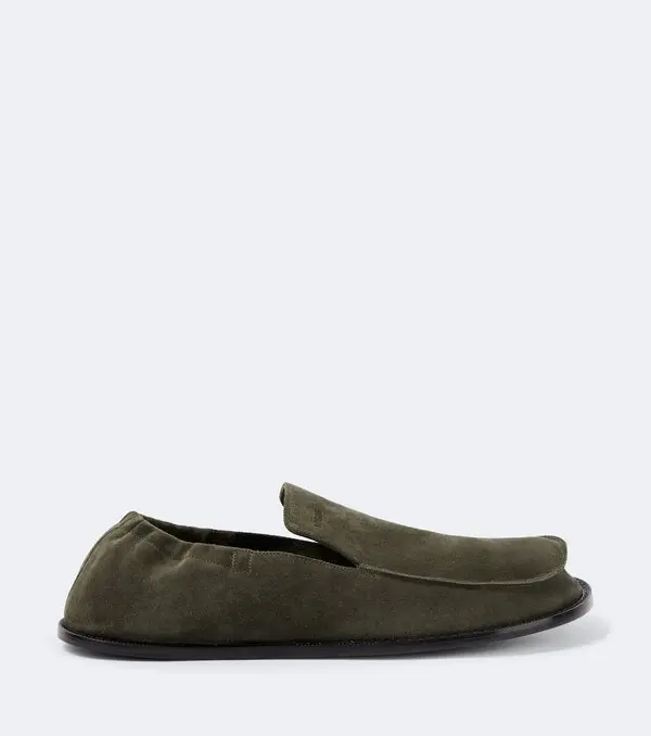 Loewe Flex Suede Loafers - Green