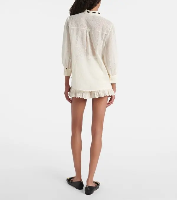 Valentino Garavani Broderie Anglaise Cotton Poplin Shirt