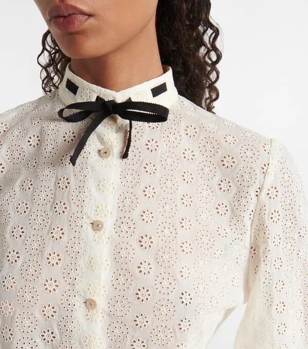 Valentino Garavani Broderie Anglaise Cotton Poplin Shirt