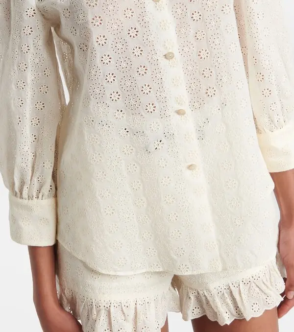Valentino Garavani Broderie Anglaise Cotton Poplin Shirt