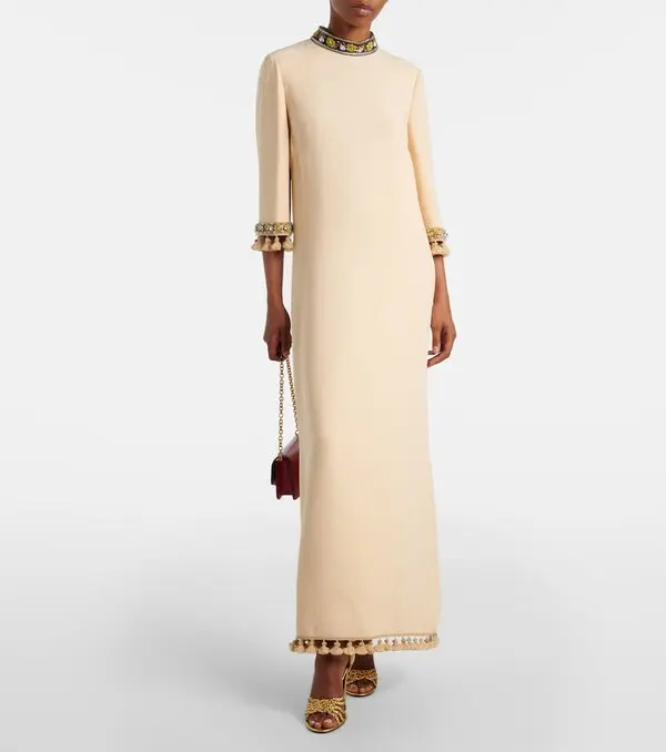 Valentino Garavani Cady Couture Embellished Silk Gown