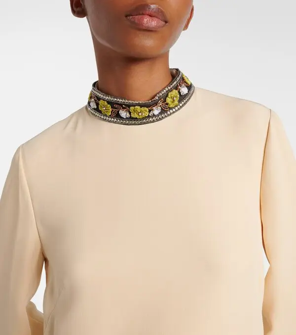 Valentino Garavani Cady Couture Embellished Silk Gown