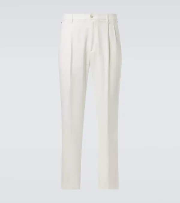 Dunhill Cotton-blend Twill Tapered Trousers