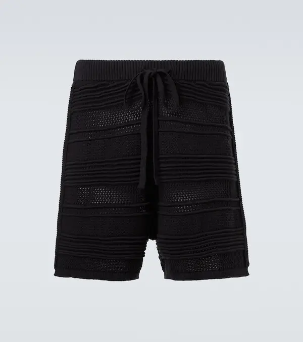Commas Name Cotton-blend Crochet Bermuda Shorts