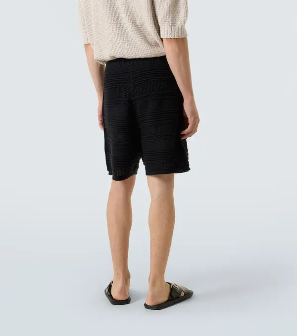 Commas Name Cotton-blend Crochet Bermuda Shorts