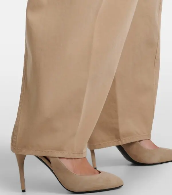 Alaïa Cotton Cargo Trousers - Beige