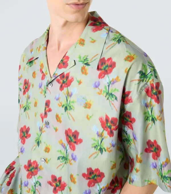 Loewe Floral Cotton And Silk Twill Bowling Shirt