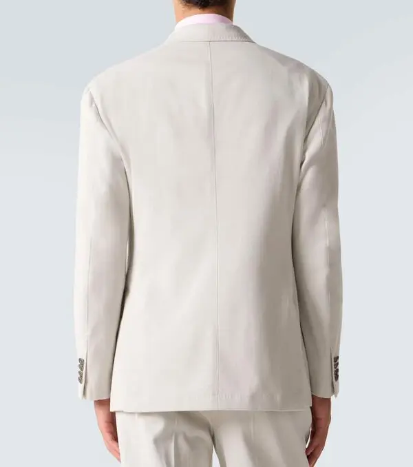 Dunhill Double-breasted Cotton-cashmere Blazer