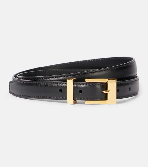 Khaite Manhattan Leather Belt - Black