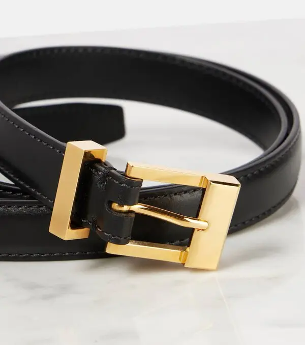 Khaite Manhattan Leather Belt - Black