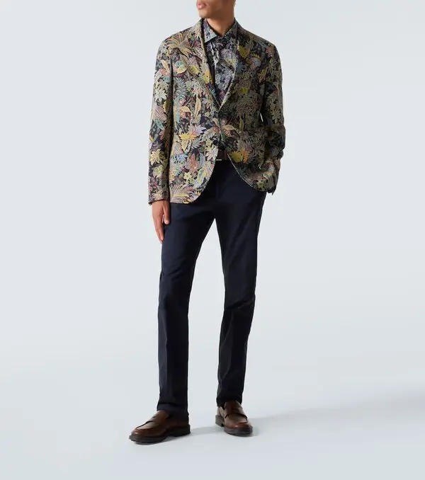 Etro Roma Printed Wool-blend Blazer