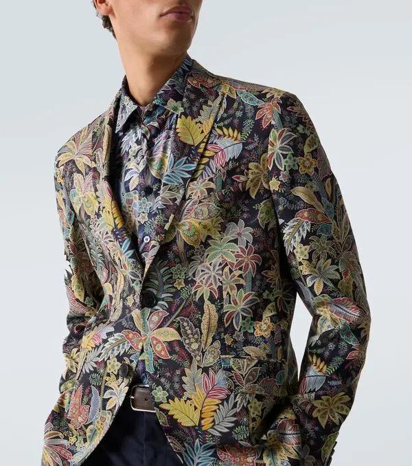 Etro Roma Printed Wool-blend Blazer