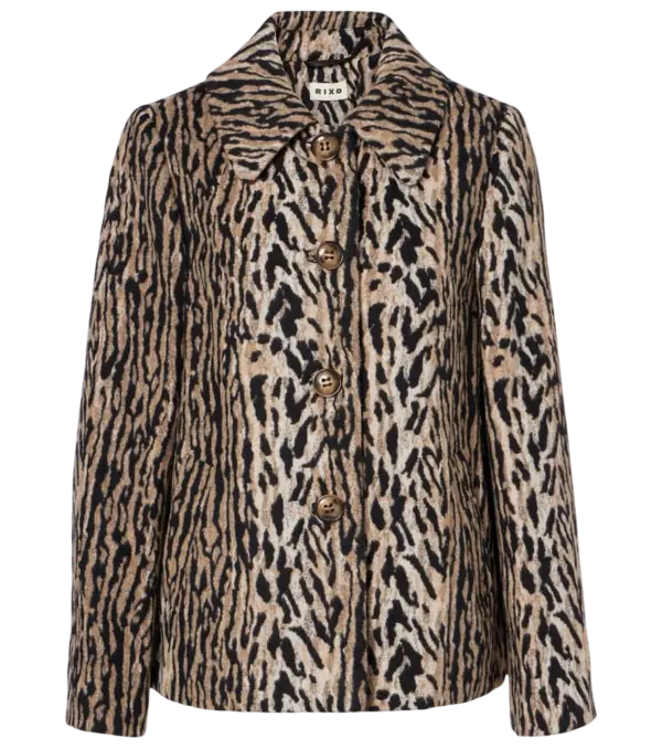 Rixo Leila Leopard-print Jacket - Multicoloured
